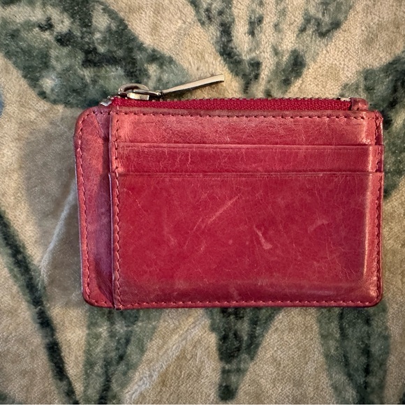 HOBO | Accessories | Hobo Pink Small Leather Wallet Card Holder | Poshmark